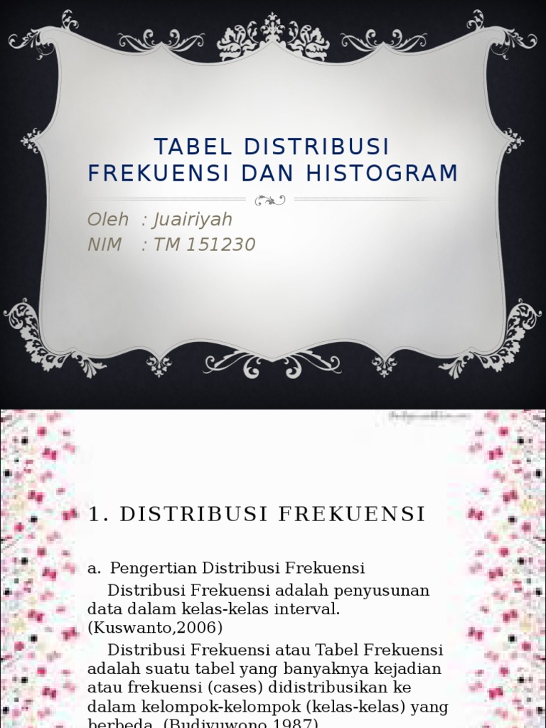 Tabel Distribusi Frekuensi Dan Histogram | PDF