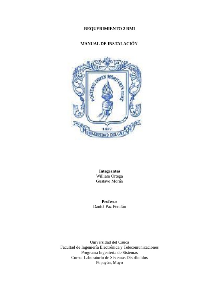 Manual de Instalación RMI | PDF | Java (lenguaje de programación ...