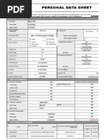 CS Form No. 212 Revised Personal Data Sheet Sample Form | PDF | Passport | Government
