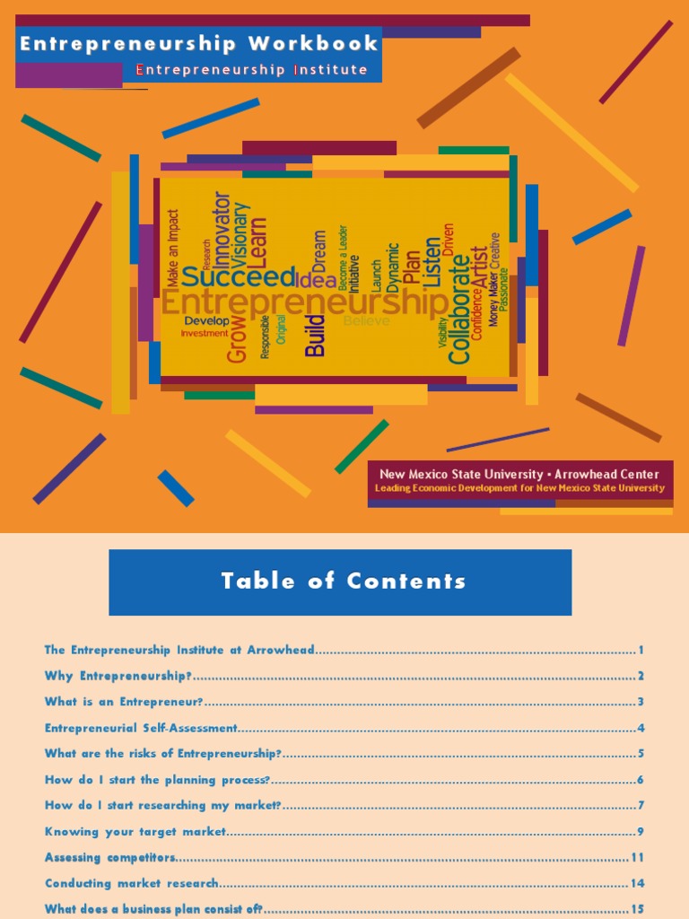 Entrepreneurship Workbook | PDF | Entrepreneurship | Marketing Research