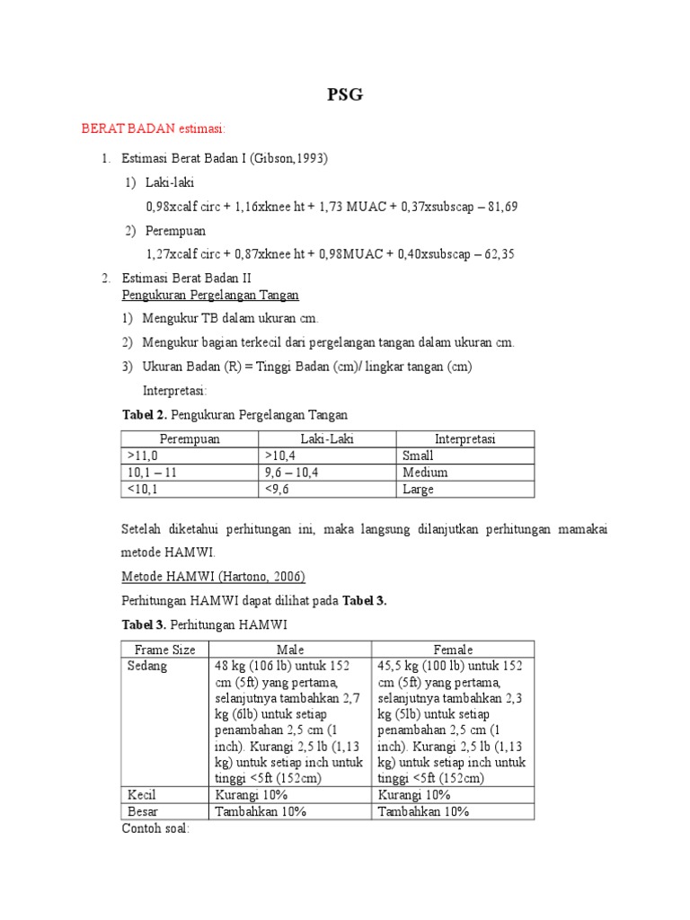 Body Size Meas | PDF