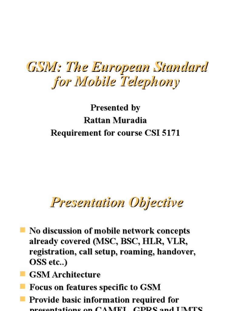 GSM: The European Standard For Mobile Telephony | PDF | Radio Resource ...