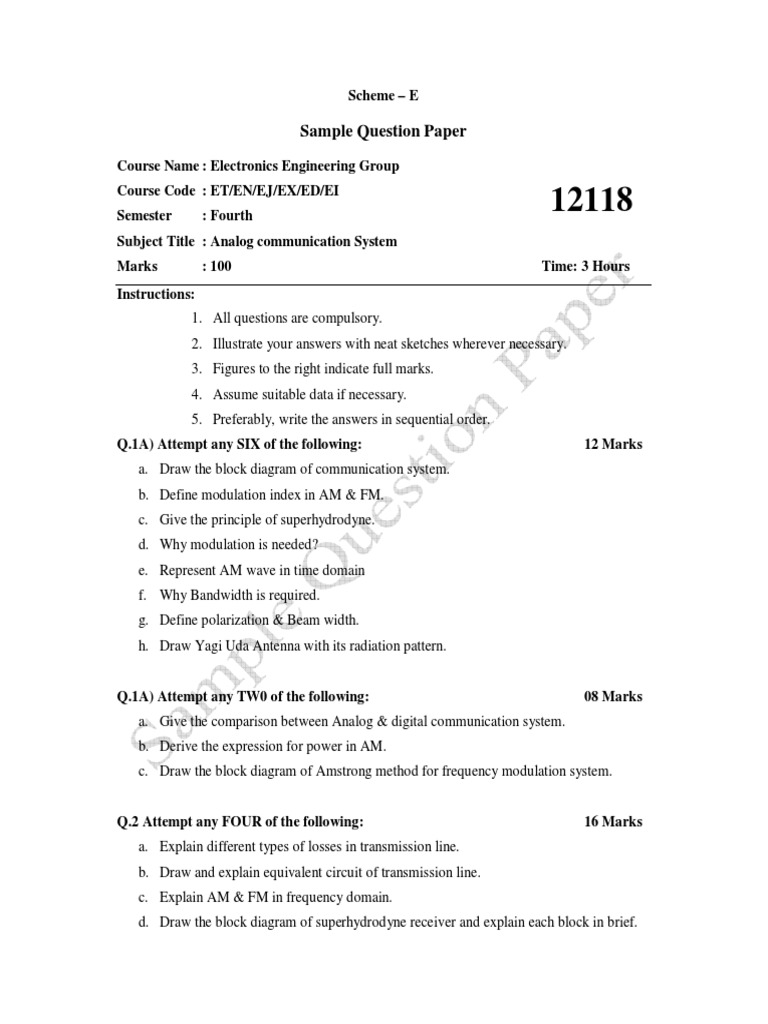 Analog Communication System PDF | PDF | Frequency Modulation | Antenna (Radio)