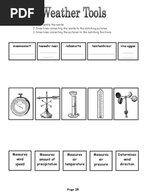 Weather Instruments Worksheet