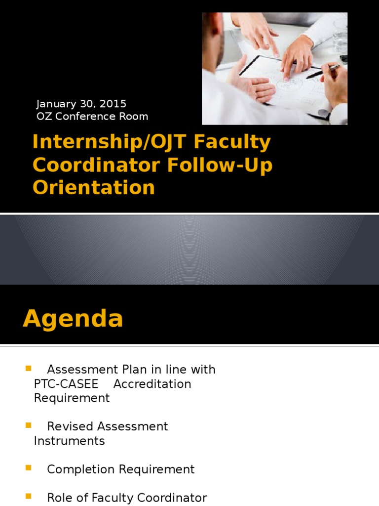 Faculty Internship Coordinator Roles and Responsibilities for ...