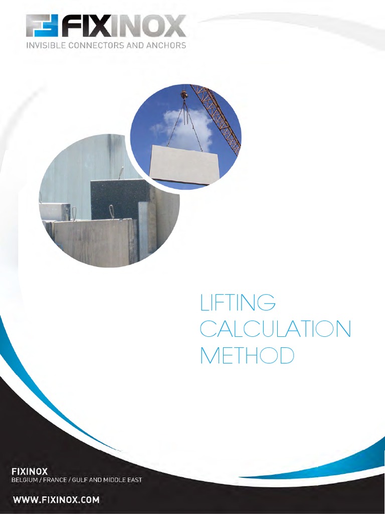 Fixinox Lifting Calculation Method | PDF | Crane (Machine) | Precast ...