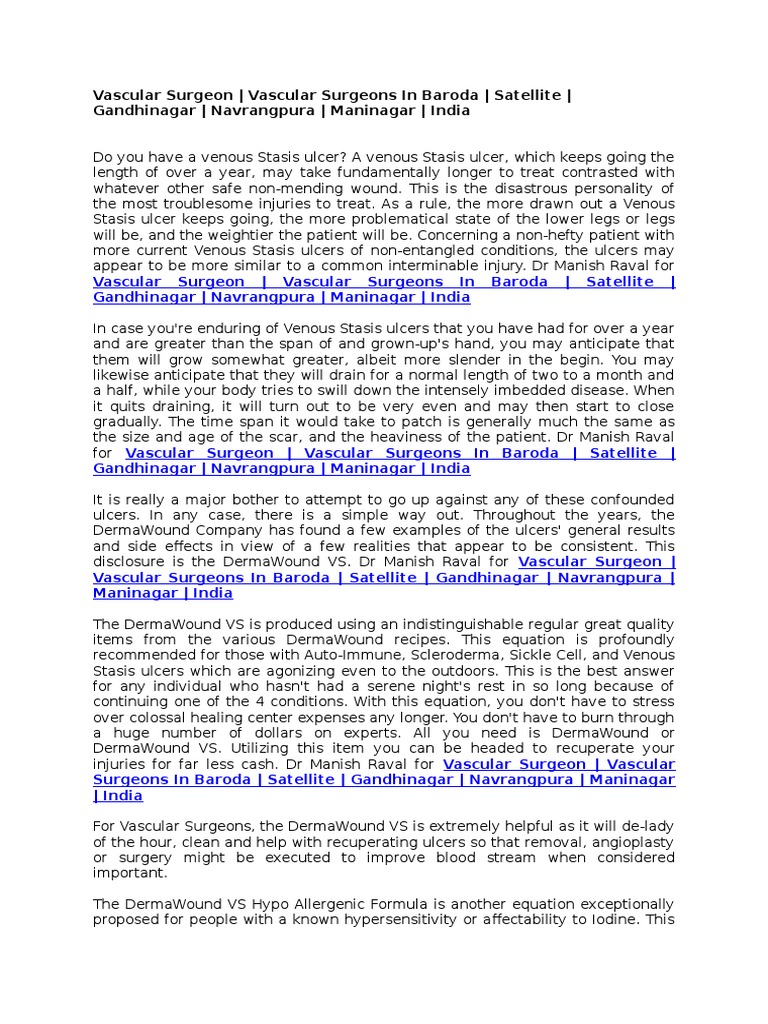 DR Manish Raval - Varicose Vein Specialist in Rajasthan, Vascular ...