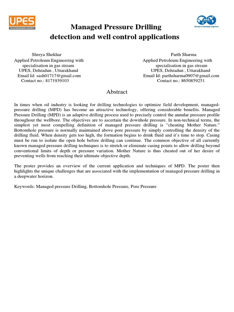 Managed Pressure Drilling | PDF