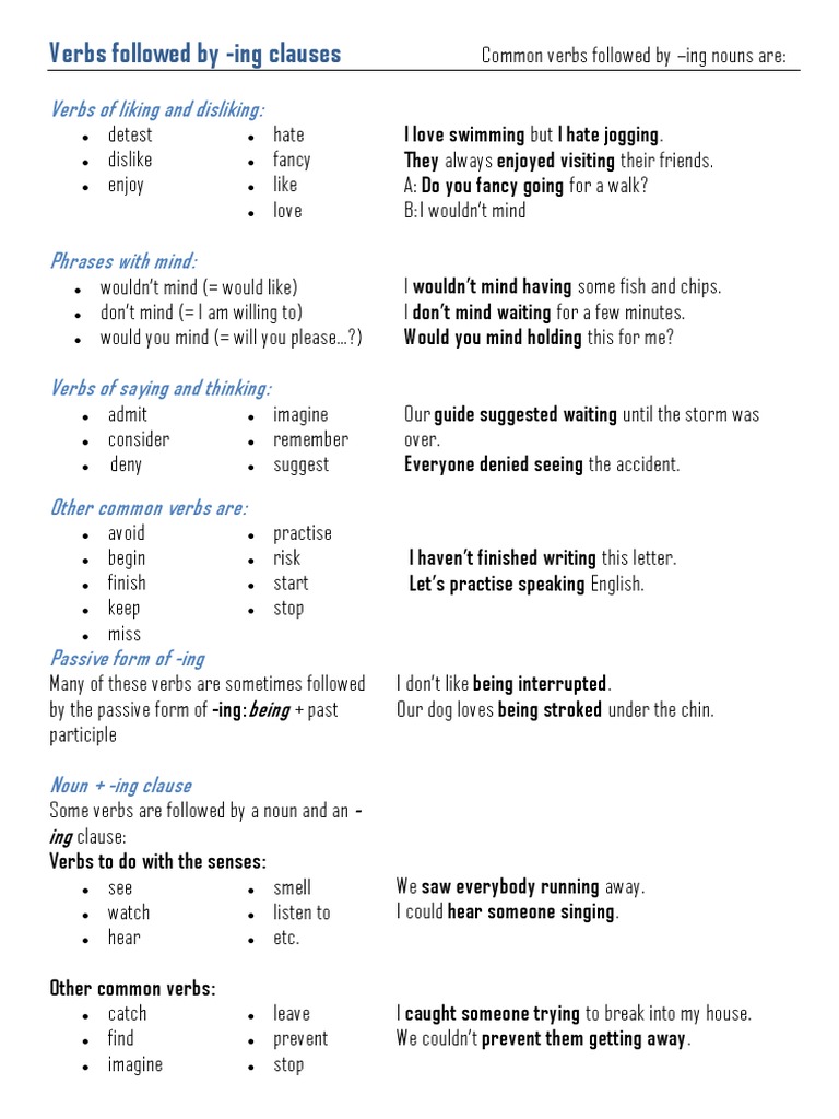 Using -ing Clauses with Verbs | PDF | Language Arts & Discipline