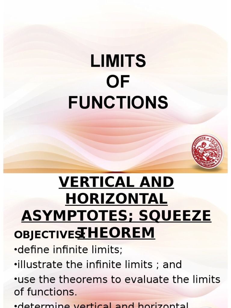 Lesson 5 - Infinite Limits, VA & HA, Squeeze Theorem | PDF | Asymptote | Functions And Mappings