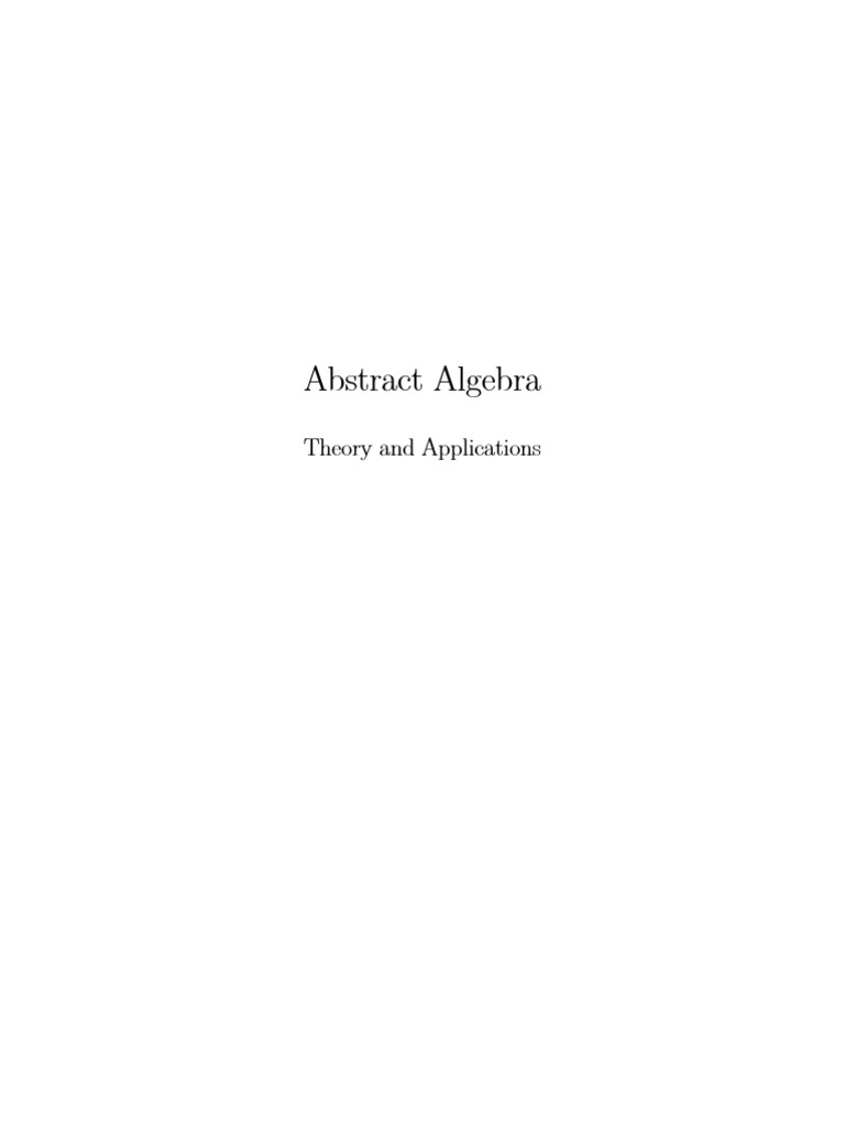 Abstract Algebra | PDF | Mathematical Proof | Group (Mathematics)