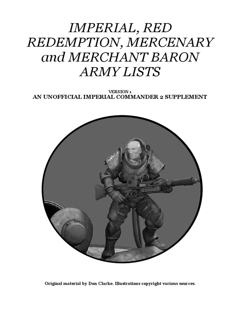 LASERBURN Standard Army Lists | PDF | Artillery | Mercenary