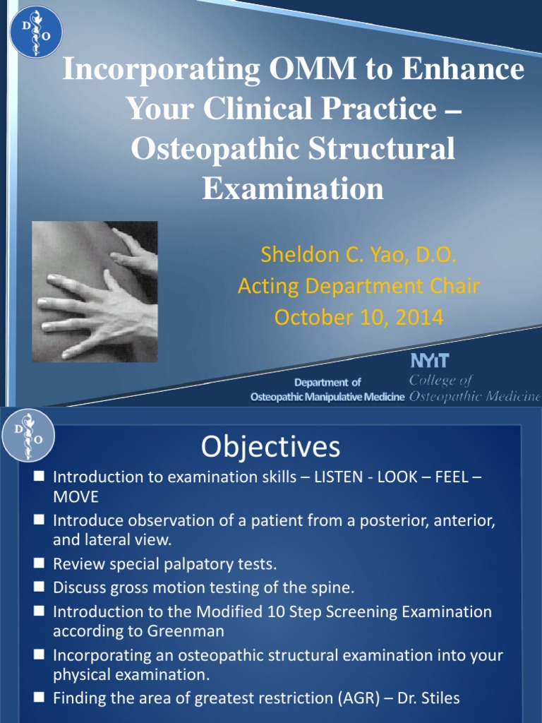 Osteopathic Structural Exam | PDF | Medicine | Clinical Medicine