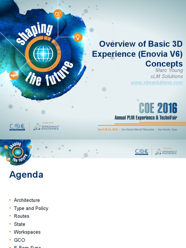 COE 2016 Overview of Enovia V6 Objects | PDF | Product Lifecycle | Databases