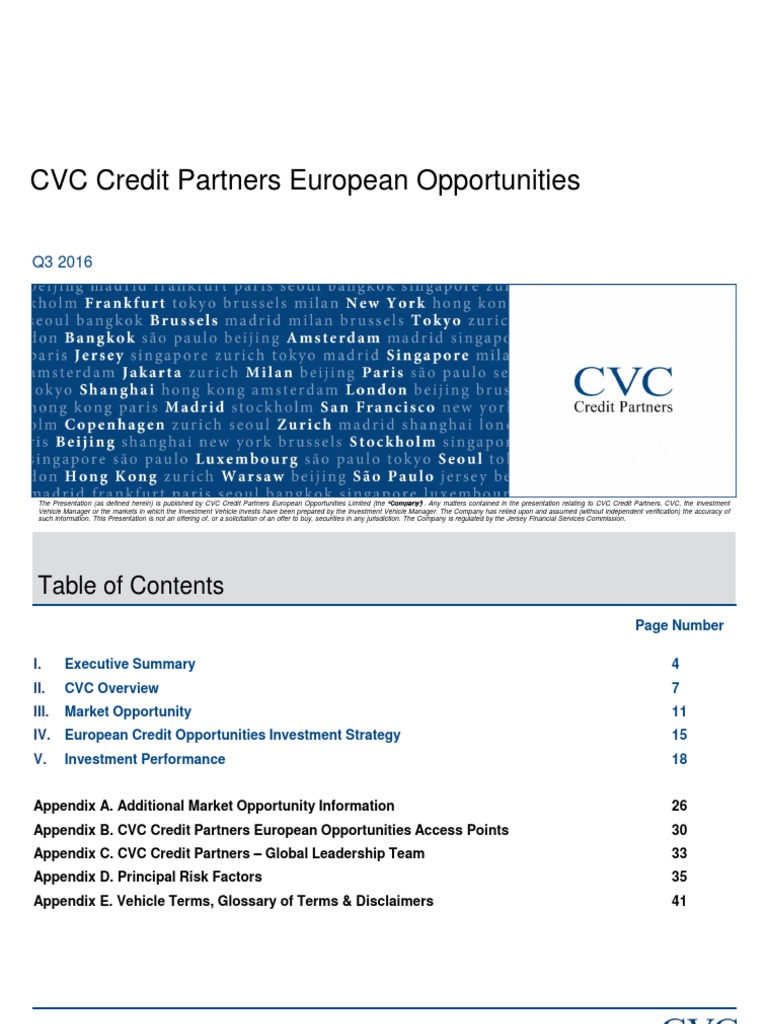 Cvccreditpartnerseuropeanopportunitiesjul 16 | PDF | Credit (Finance ...