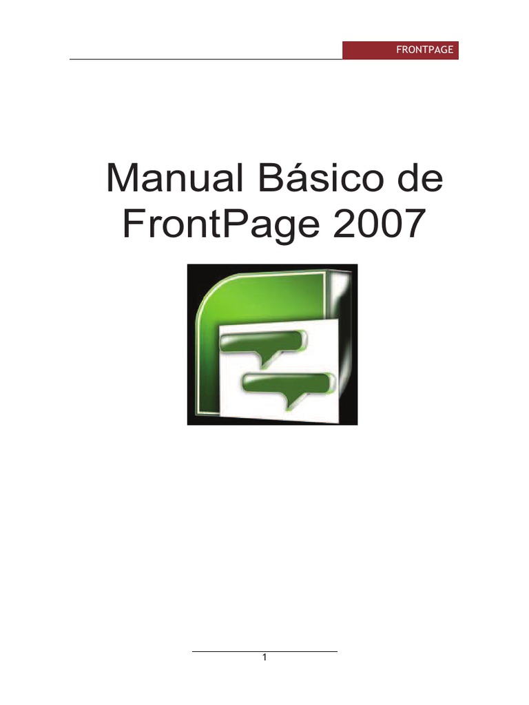 Manual Básico de Frontpage 2007 | PDF