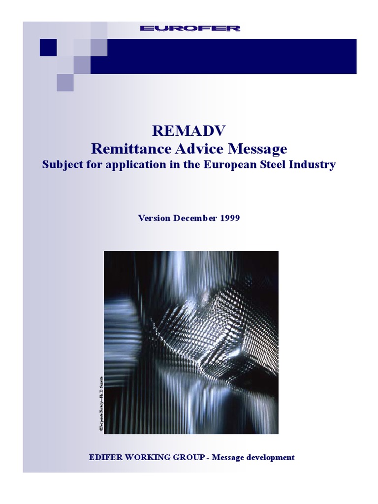 Remadv | PDF | Payments | Data Model