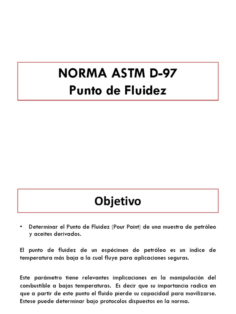 Norma Astm D-97 | PDF | Petróleo | Química