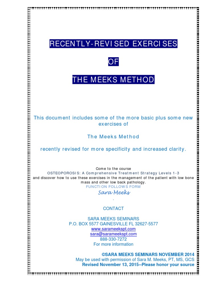 Meeks Method | PDF | Pelvis | Human Leg