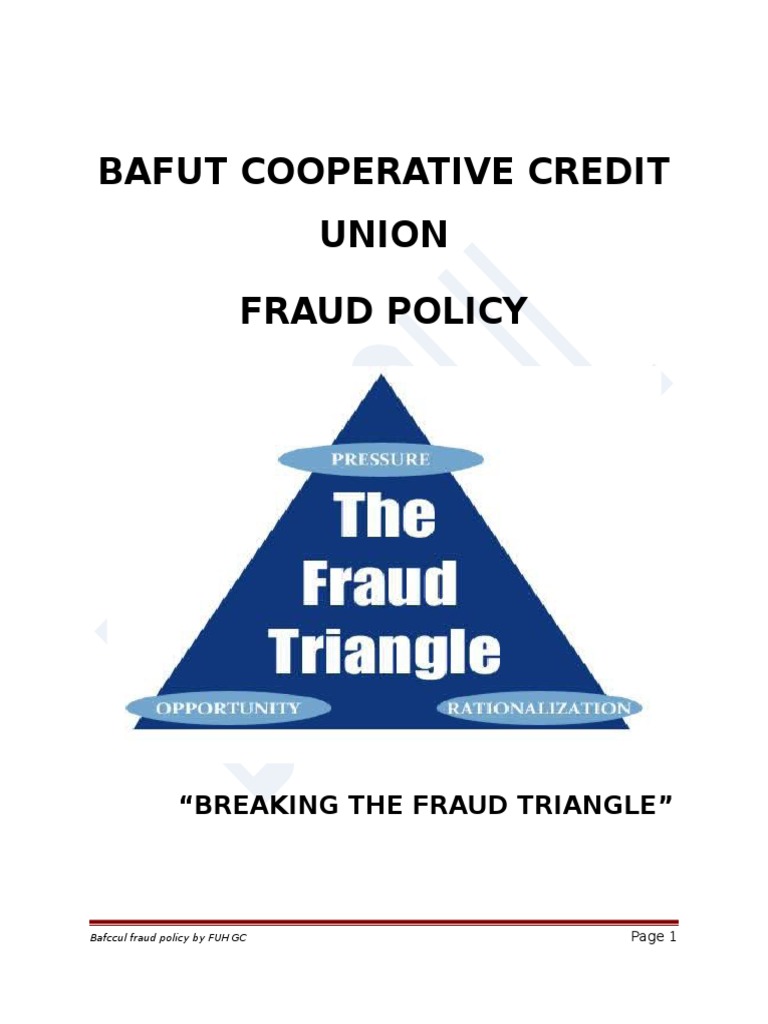 Bafut Cooperative Credit Union Fraud Policy Final | PDF | Internal ...