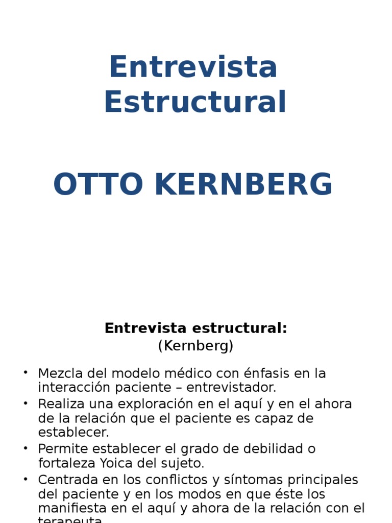 Otto Kernberg | PDF | Neurosis | Depresión (estado de ánimo)
