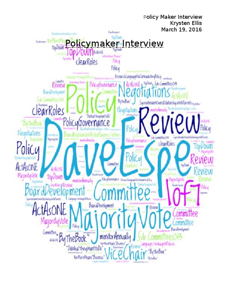 Policy Interview | PDF | Public Sphere | Government