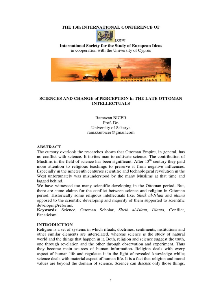 Science and Changes in Ottoman Culture | PDF | Ulama | Ottoman Empire