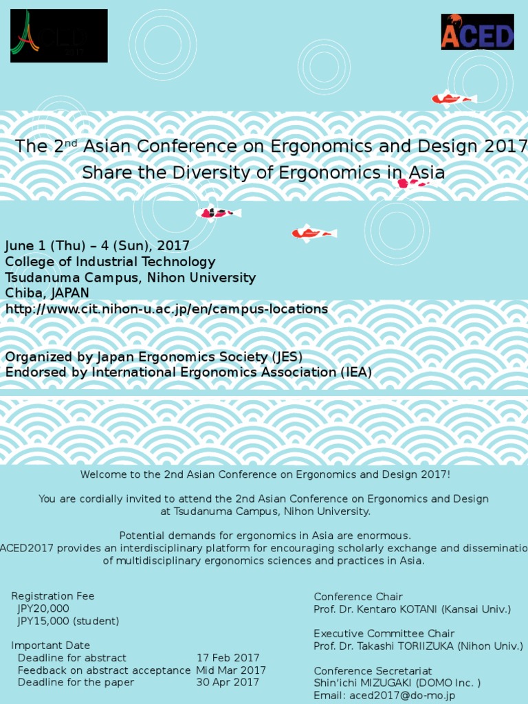 The 2 Asian Conference On Ergonomics and Design 2017 Share The ...