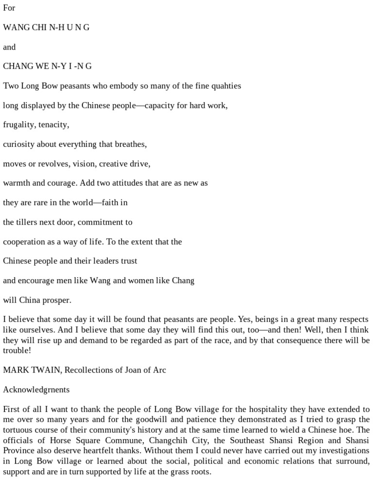 Hinton, William - Shenfan - The Continuing Revolution in A Chinese ...