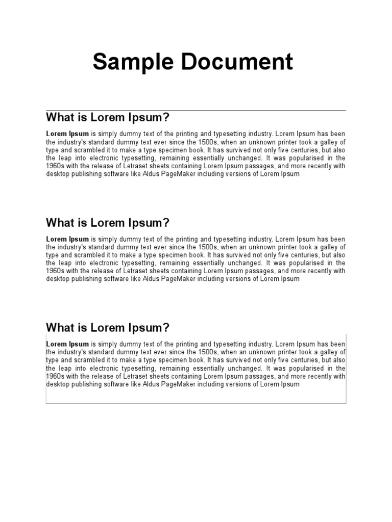Sample Document: What Is Lorem Ipsum? | PDF | Home & Garden
