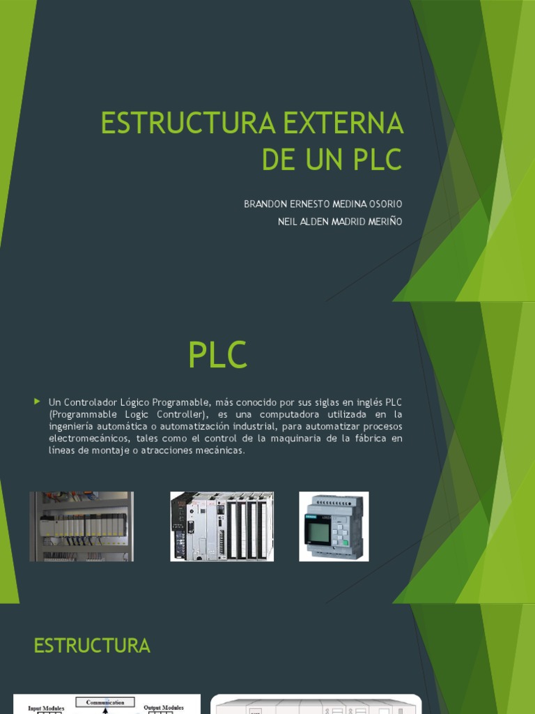 Estructura Externa de Un Plc | Controlador lógico programable ...