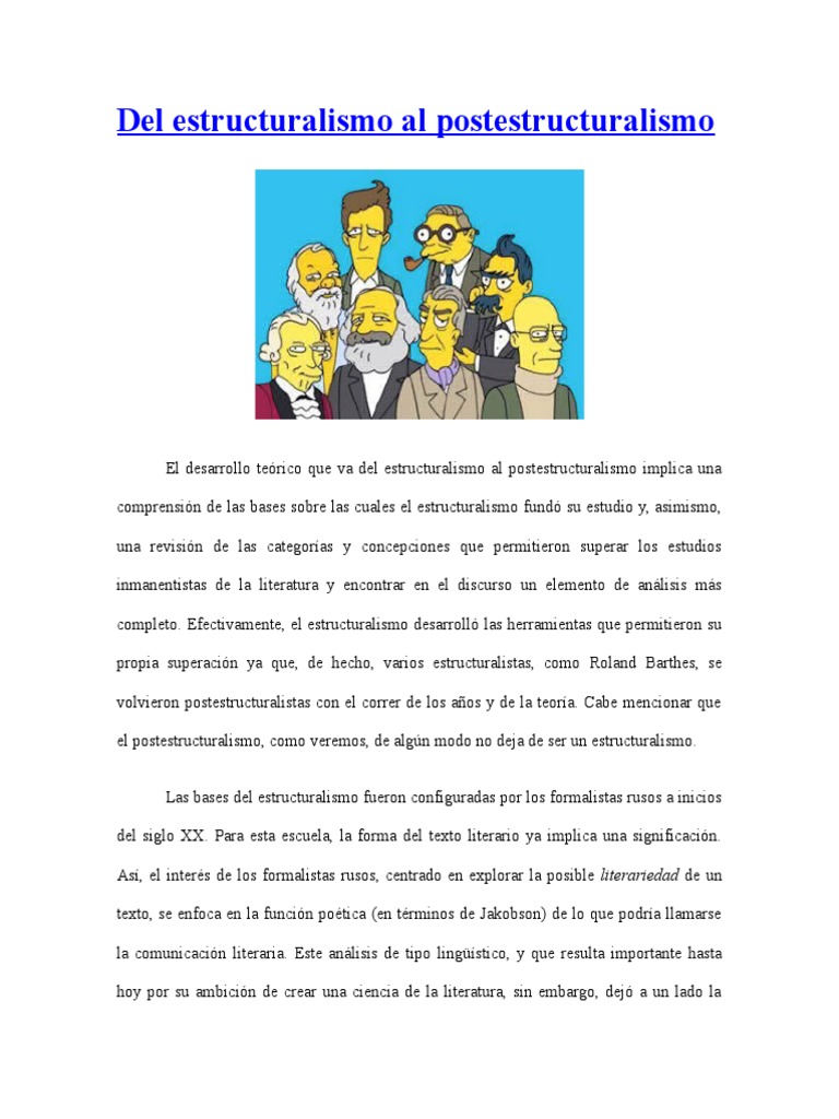 Del Estructuralismo Al Postestructuralismo | PDF | Michel Foucault | Verdad