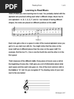 Bass Clef Staff and Notes | PDF