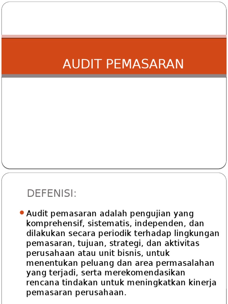 Audit Pemasaran | PDF