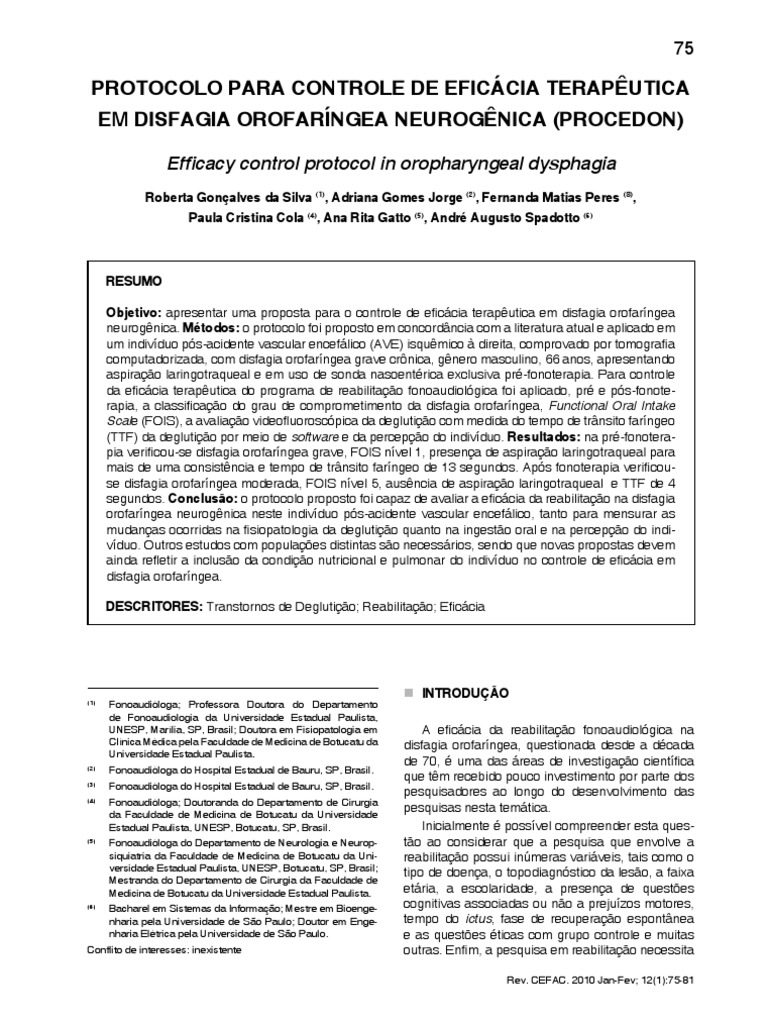 Escala FOIS | Download grátis PDF | Patologia da fala | Especialidades ...