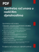 Primjena-Racunara U Raznim Oblastima Ljudske Djelatnosti | PDF