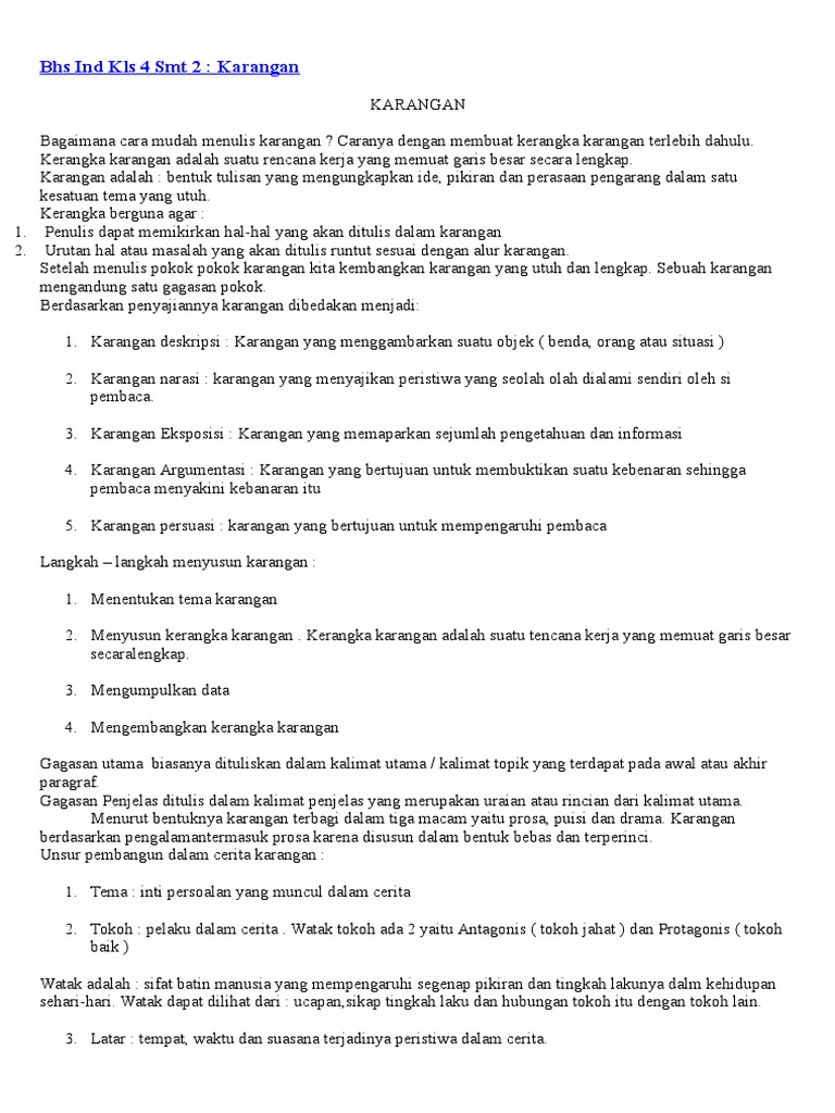 Karagan Kelas 4 New | PDF