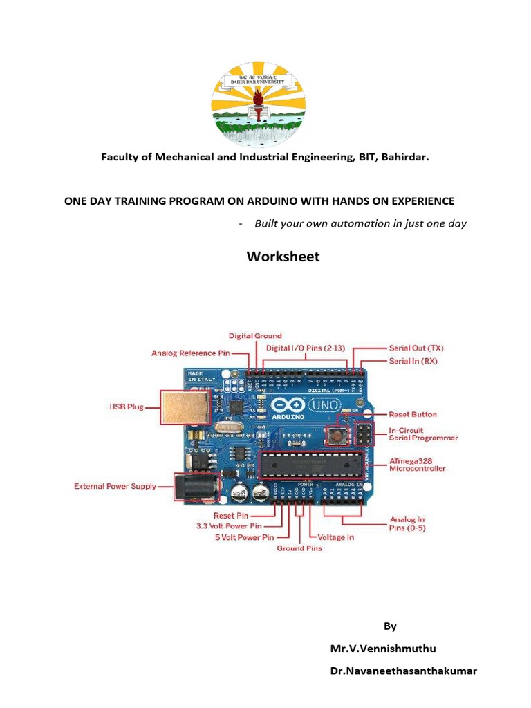 Ardunino Worksheet | PDF | Control Flow | Software Engineering