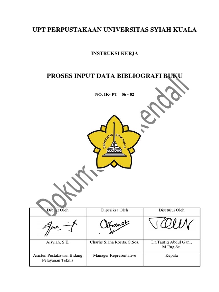 Proses Input Data Bibliografi Buku | PDF