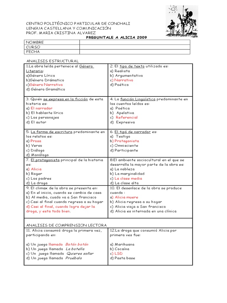 Preguntale A Alicia | PDF | Narración | Narrativa