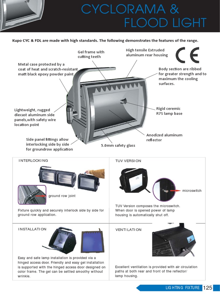 Cyclorama Flood Light | PDF | Building Engineering | Manmade Materials
