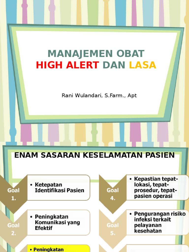 Manajemen Obat High Alert Lasa | PDF