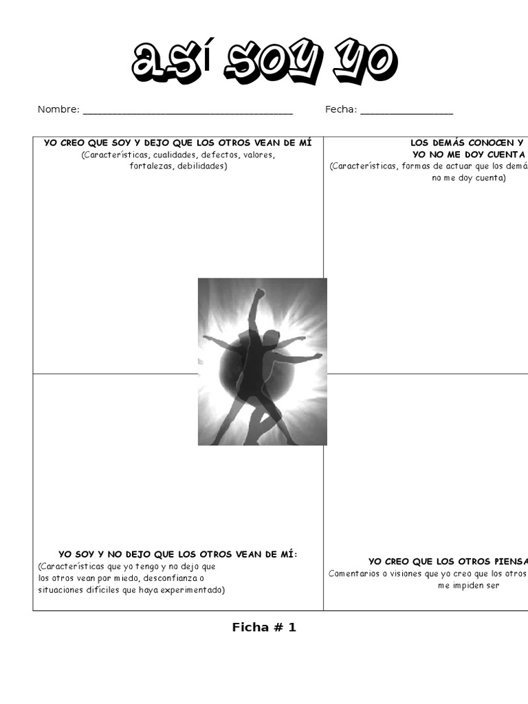 Ficha 1 Sesión 1 Así Soy Yo | PDF
