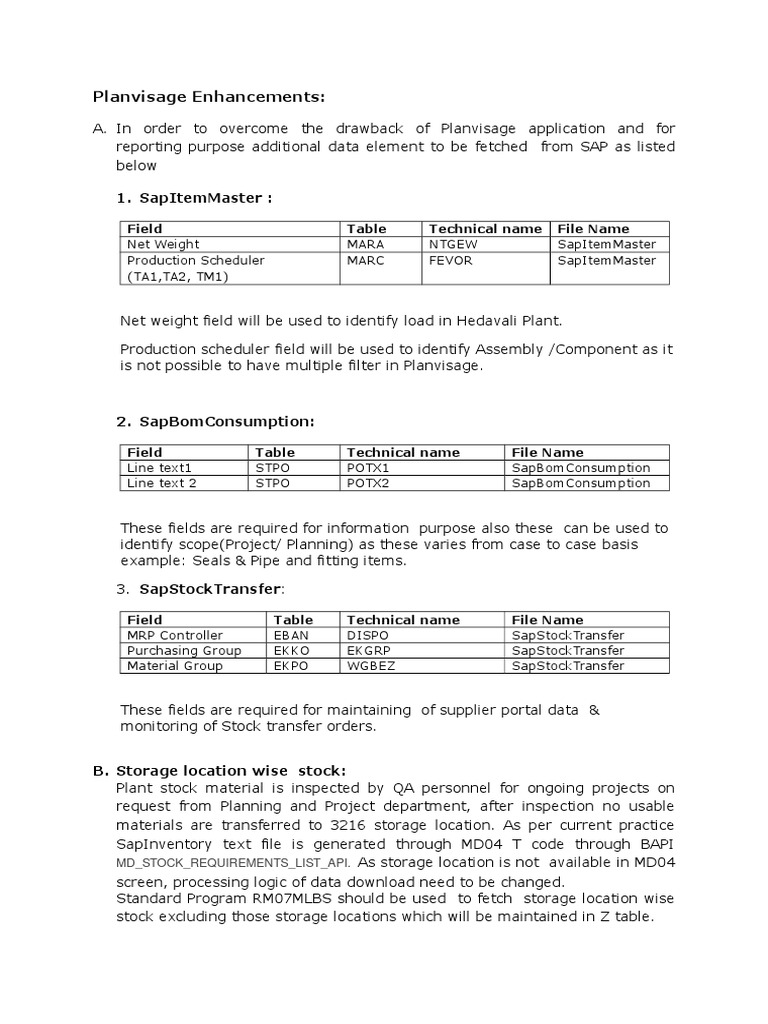 Planvisage Enhancements | PDF | Computer File | Information Technology