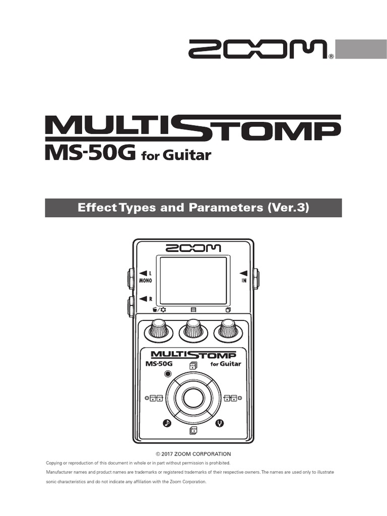 Ms-50g Fx-List v3 | PDF | Equalization (Audio) | Amplifier
