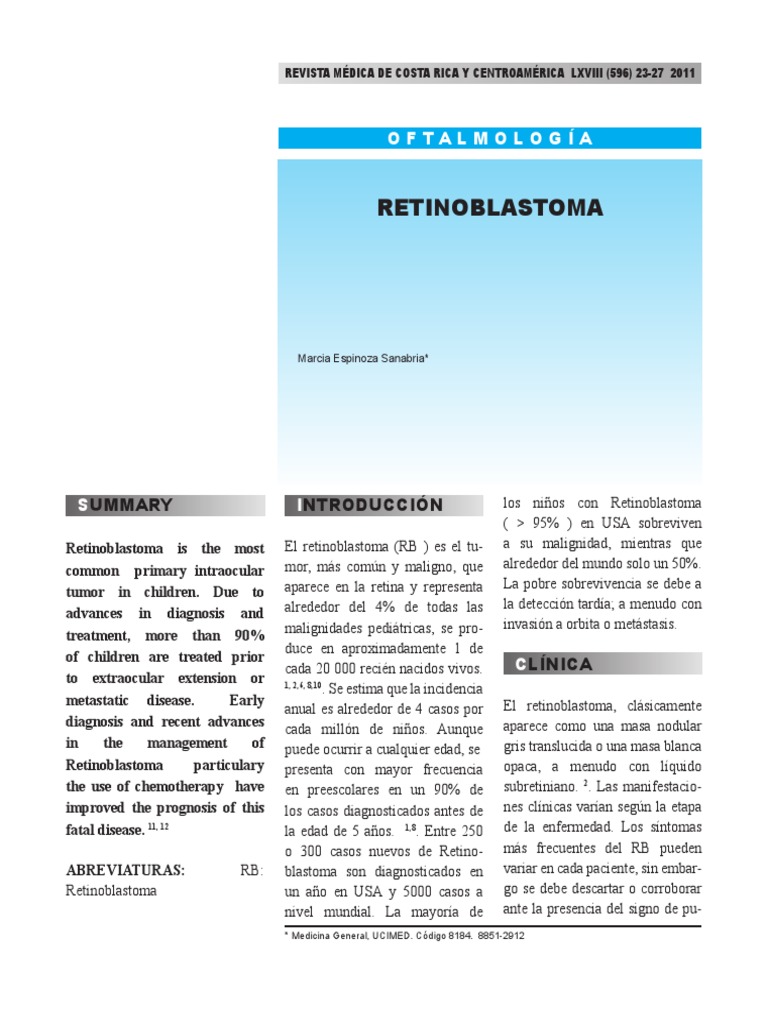 Retinoblastoma PDF | PDF | Mutación | Cáncer