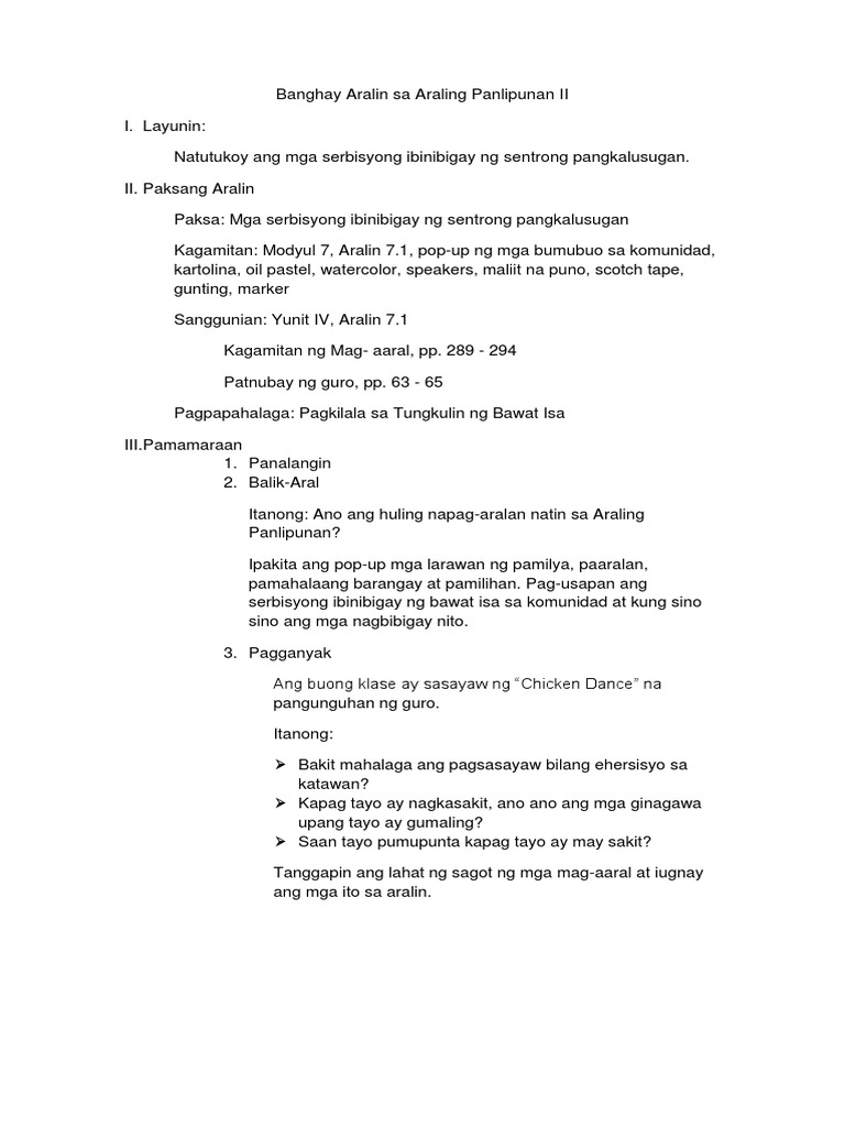 HERMAN - Banghay Aralin Sa Araling Panlipunan II | PDF