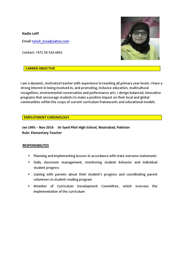 CV Nadia Latif | PDF