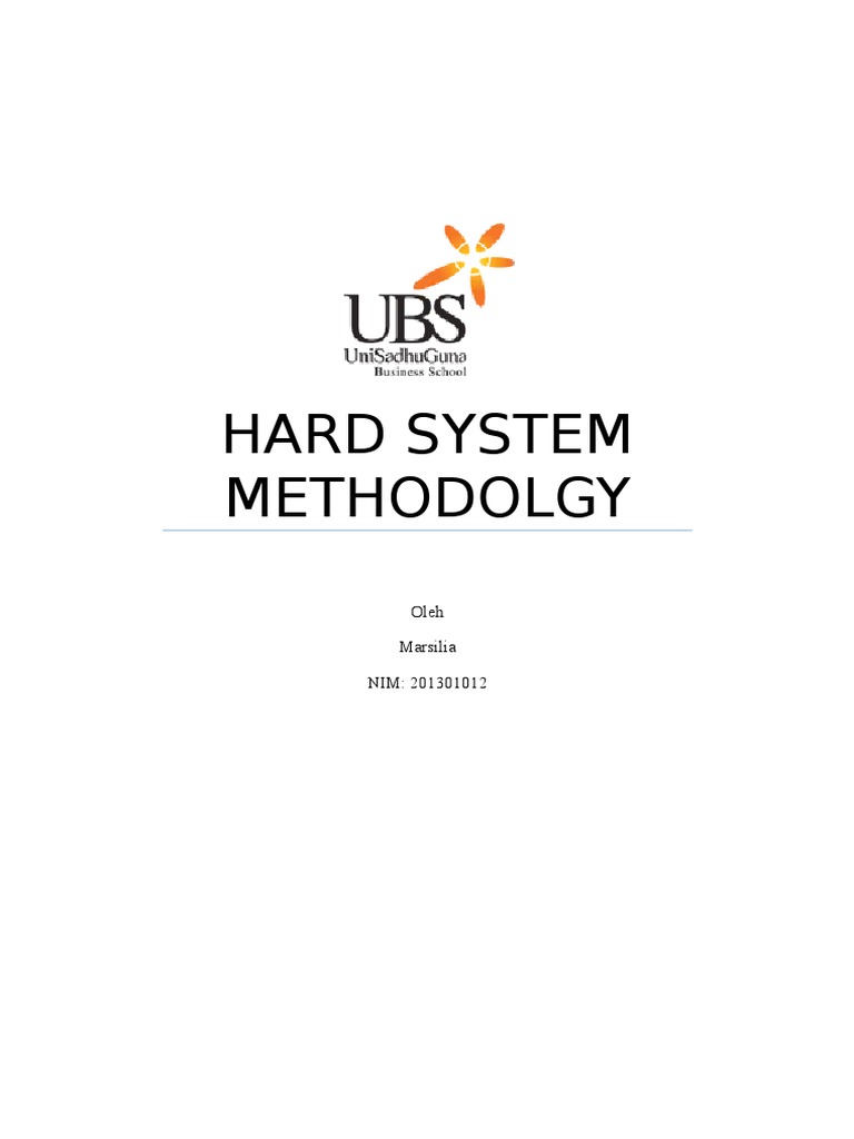 Metodologi Hard System dalam Penyelesaian Masalah | PDF