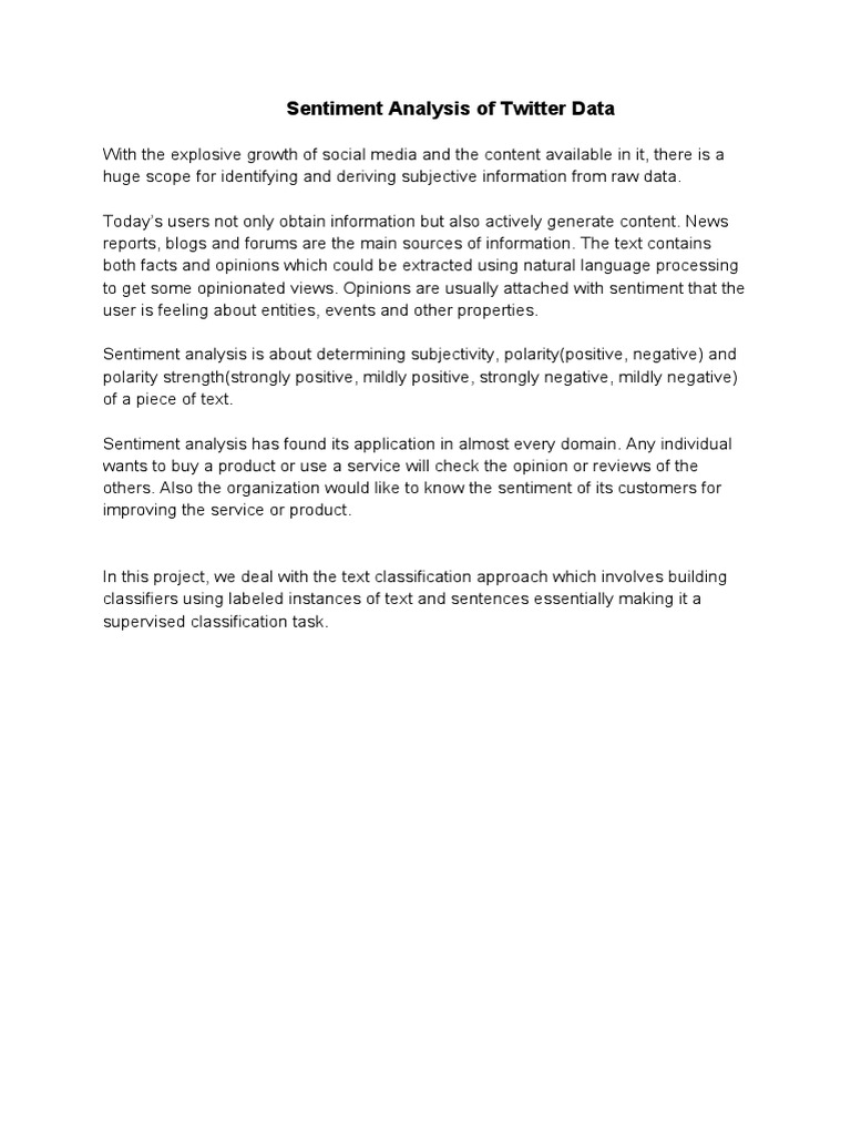 Sentiment Analysis of Twitter Data | PDF | Social Science
